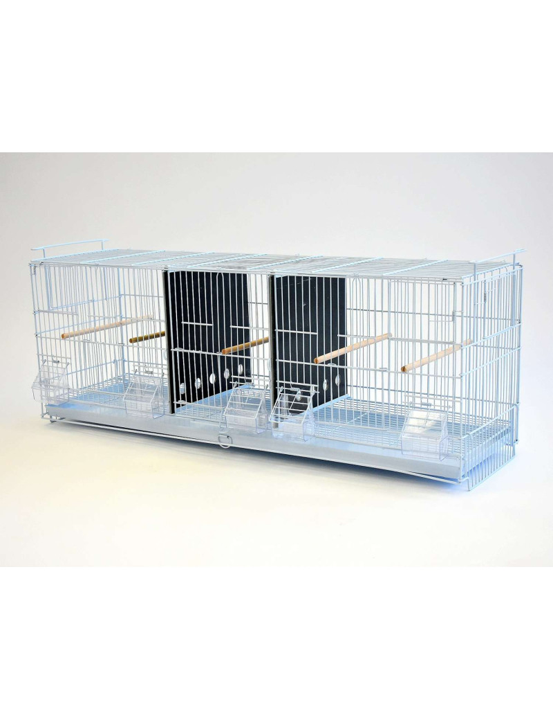 Triple-Compartment Stacked Finch Canary Breeding Cage | Petsfella.com
